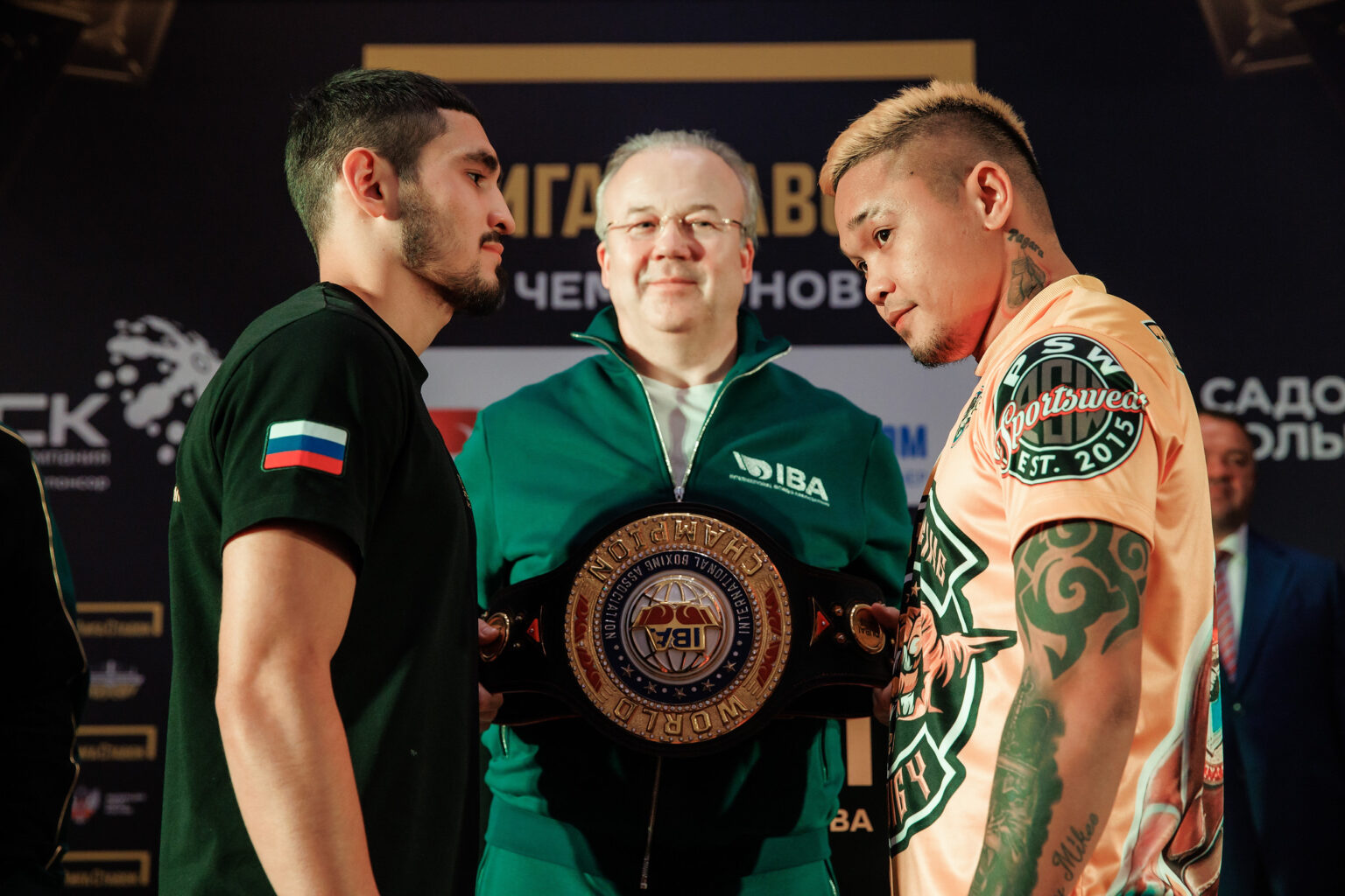 Weigh-in ceremony in Ufa sets the scene for the first IBA Pro belt defence Batyrgaziev vs Pagara ...