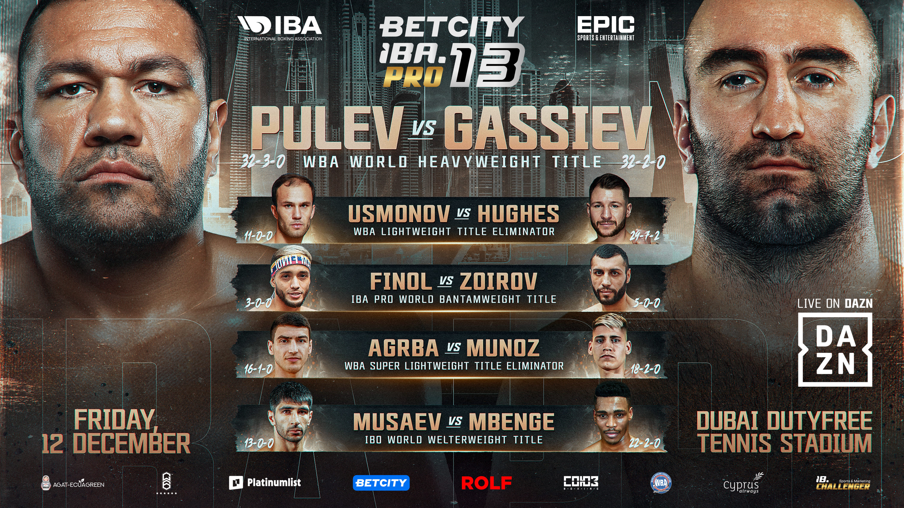 Pulev vs Gassiev WBA World Heavyweight Title Bout & IBA 2025 Men’s ...